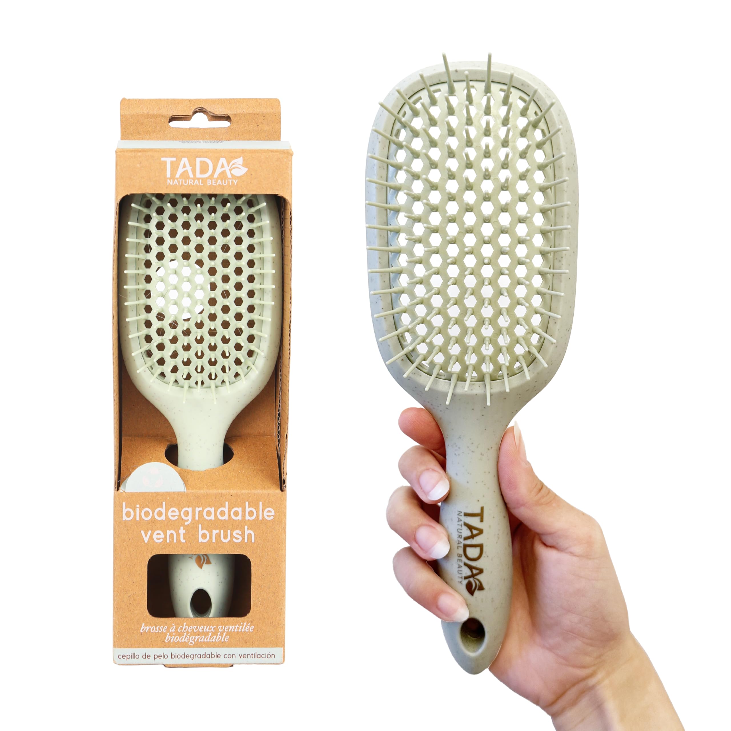Amazon.com : TADA Natural Beauty Hair Brush Detangler for Curly, Thick ...