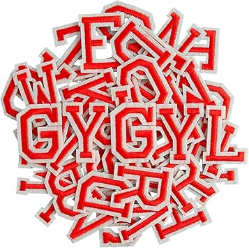 Amazon.com: GYGYL 104 Pieces Iron on Letter Patches, Embroidered A-Z ...
