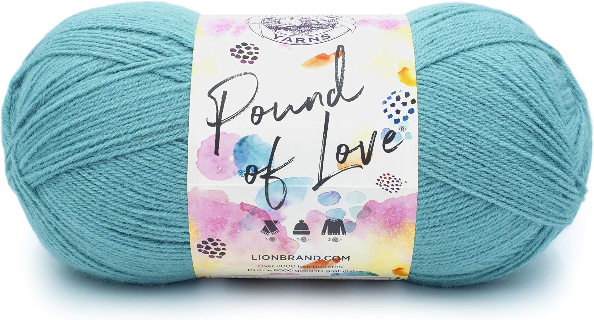 Amazon.com: Lion Brand Yarn - Pound of Love - 2 Pack (White)