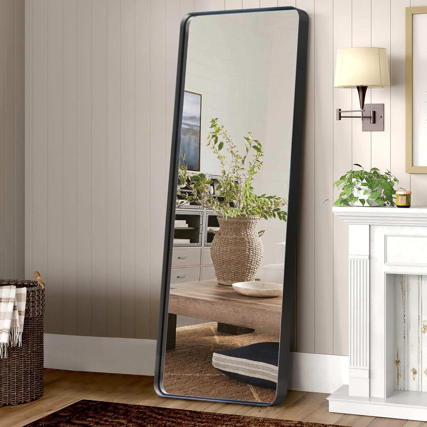 Amazon.com: NicBex 64x21 Inch Full Length Mirror, Alloy Frame Wall ...