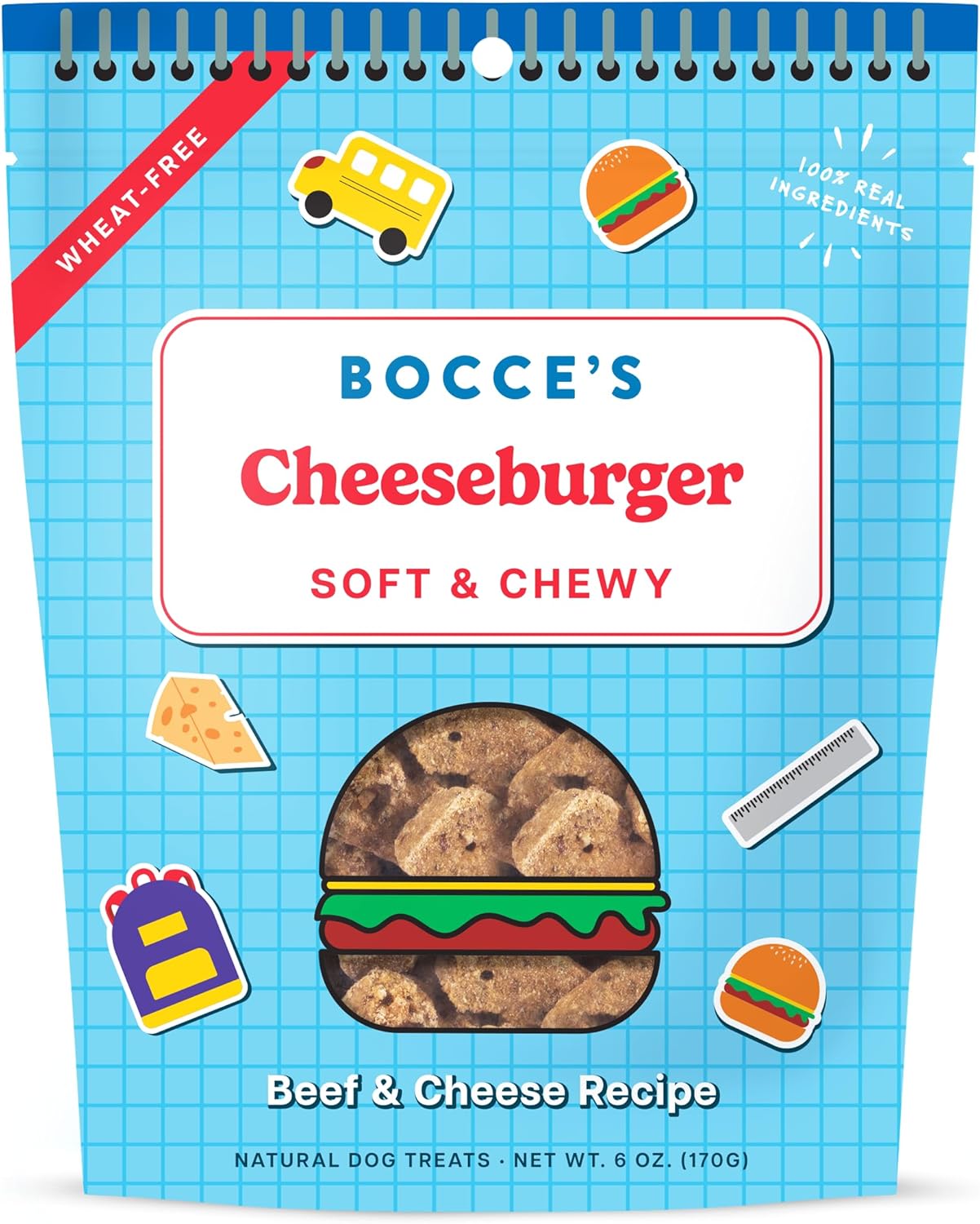 Amazon.com : Bocce's Bakery Cheeseburger Treats for Dogs, Wheat-Free ...