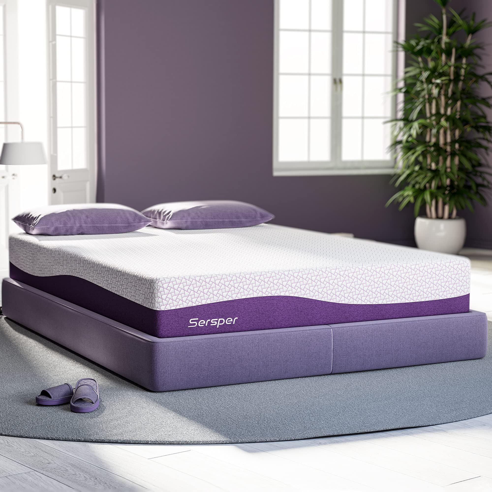 Amazon.com: ANMIZ Queen Mattress, 10 inch Hybrid Mattress with Gel ...
