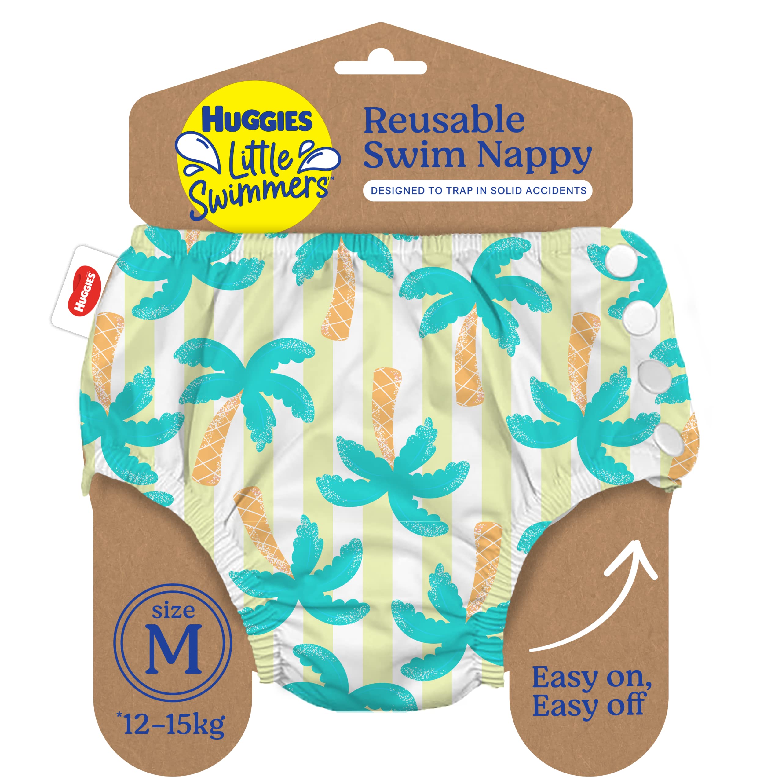 Huggies Little Swimmers Reusable Swim Nappy Medium (12-15kg) Tropical ...