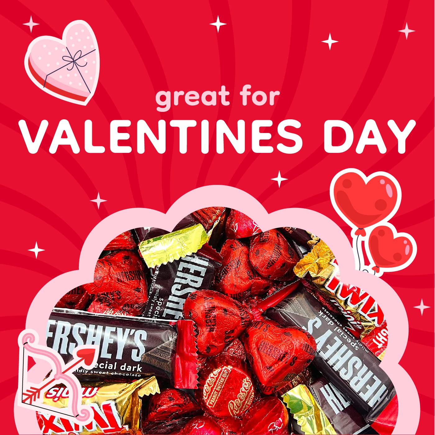 Buy Chocolate Candy Assortment | 3 Pound Bag | Strawberry Creme Hearts ...