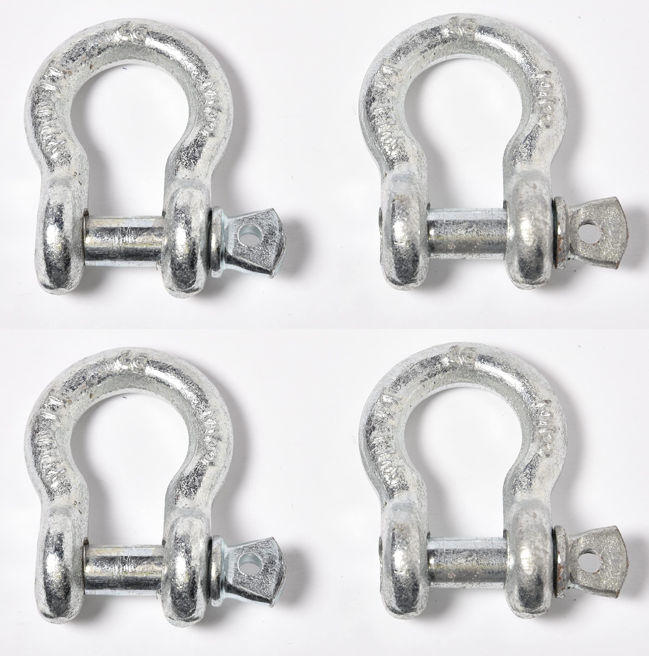 Amazon.com: Hi-Gear 4 Pack - Bow Shackle for Tow Strap Hooks by 3/8 ...