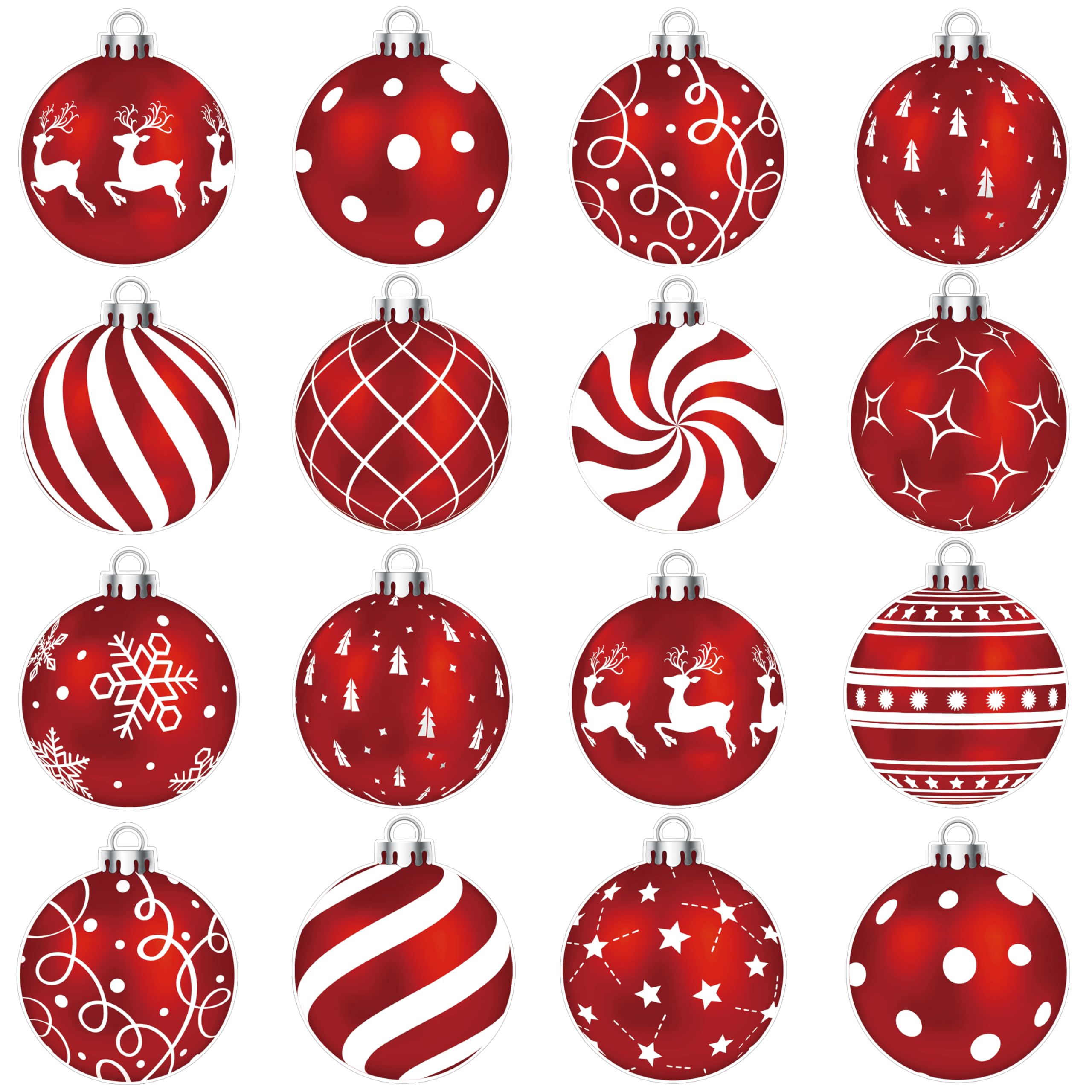 Amazon.com: Christmas Ball Cutouts Christmas Bulletin Board Decorations ...