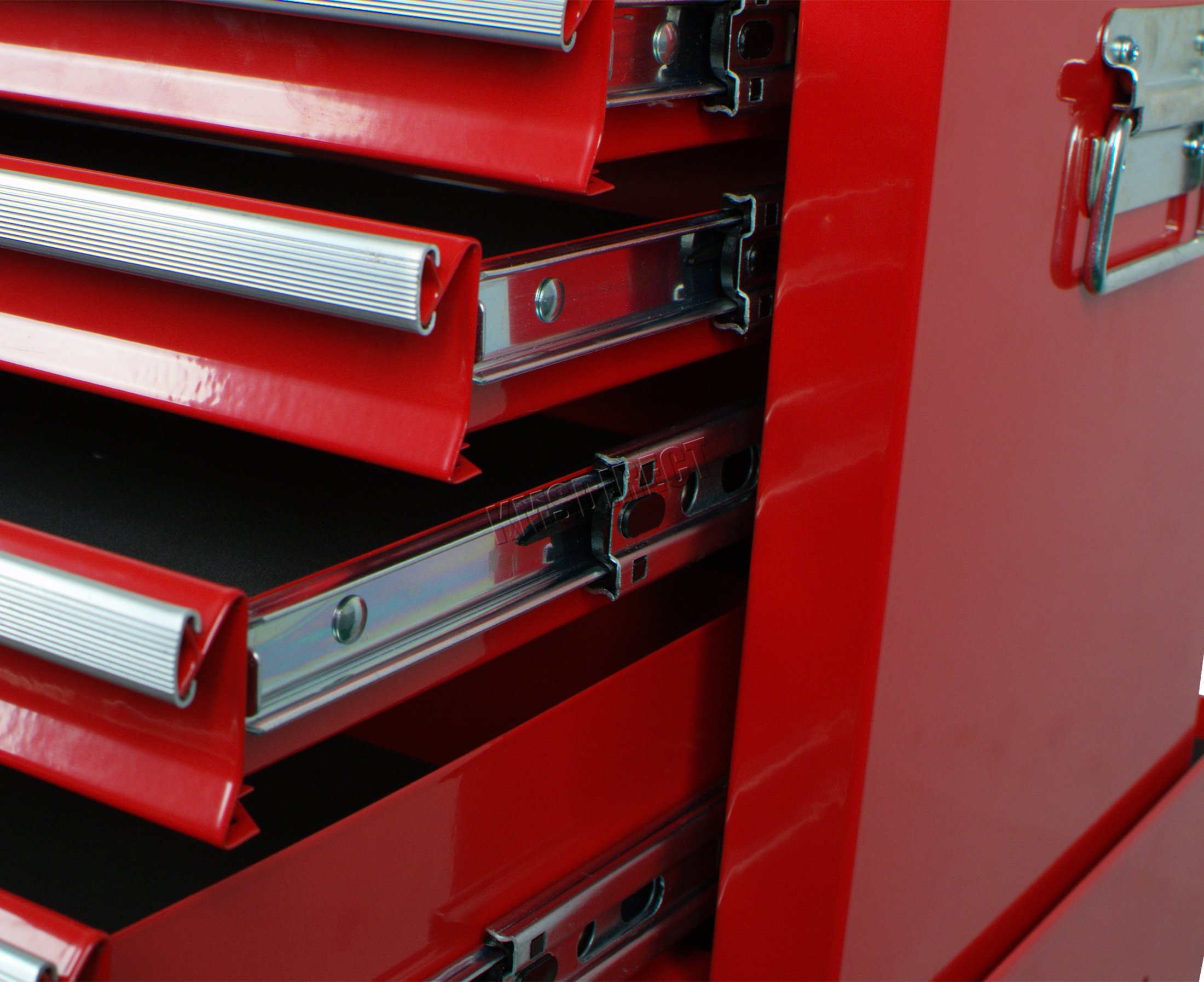 Switzer Metal Tool Box Chest Cabinet Portable Rolling Storage Organizer ...