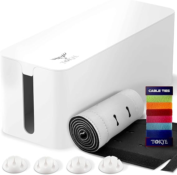 Amazon.com: Cable Management Box, Cord Organizer to Hide Power Strip ...