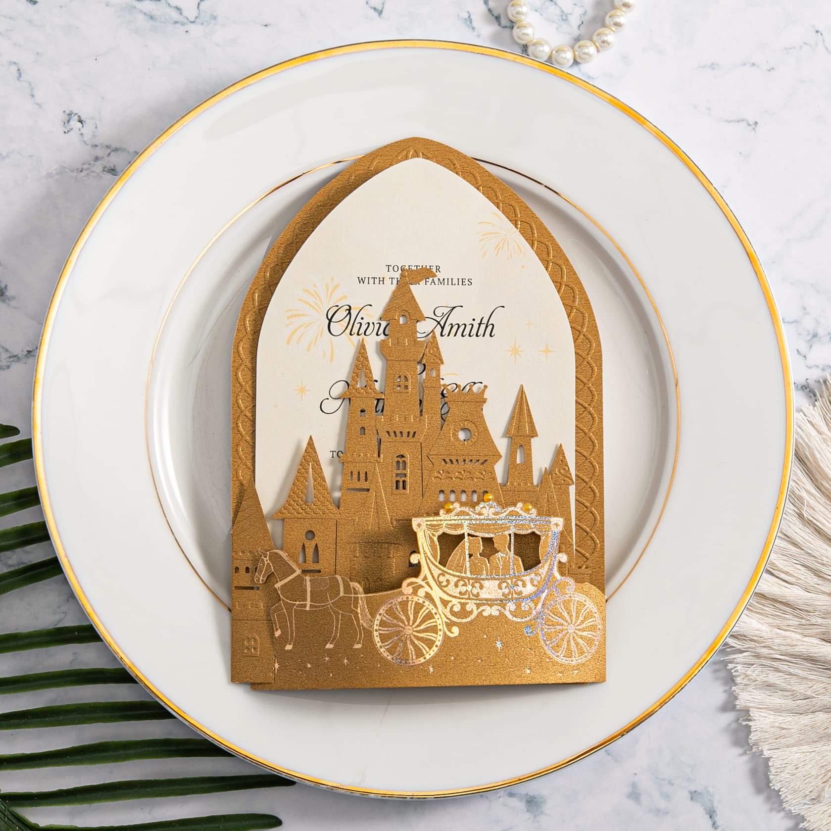 Blank Elegant Wedding Invitations