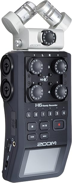 Amazon.com: Zoom H6 6-Track Portable Recorder, Stereo Microphones, 4 ...