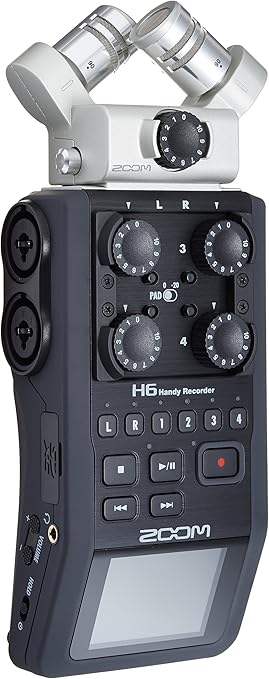 Amazon.com: Zoom H6 6-Track Portable Recorder, Stereo Microphones, 4 ...