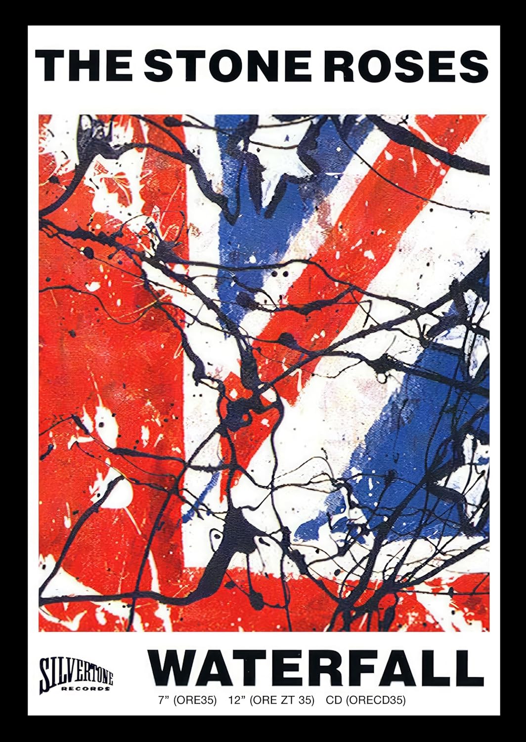 STONE ROSES The, 'Waterfall' Iconic single record cover - A3 Wall Art ...