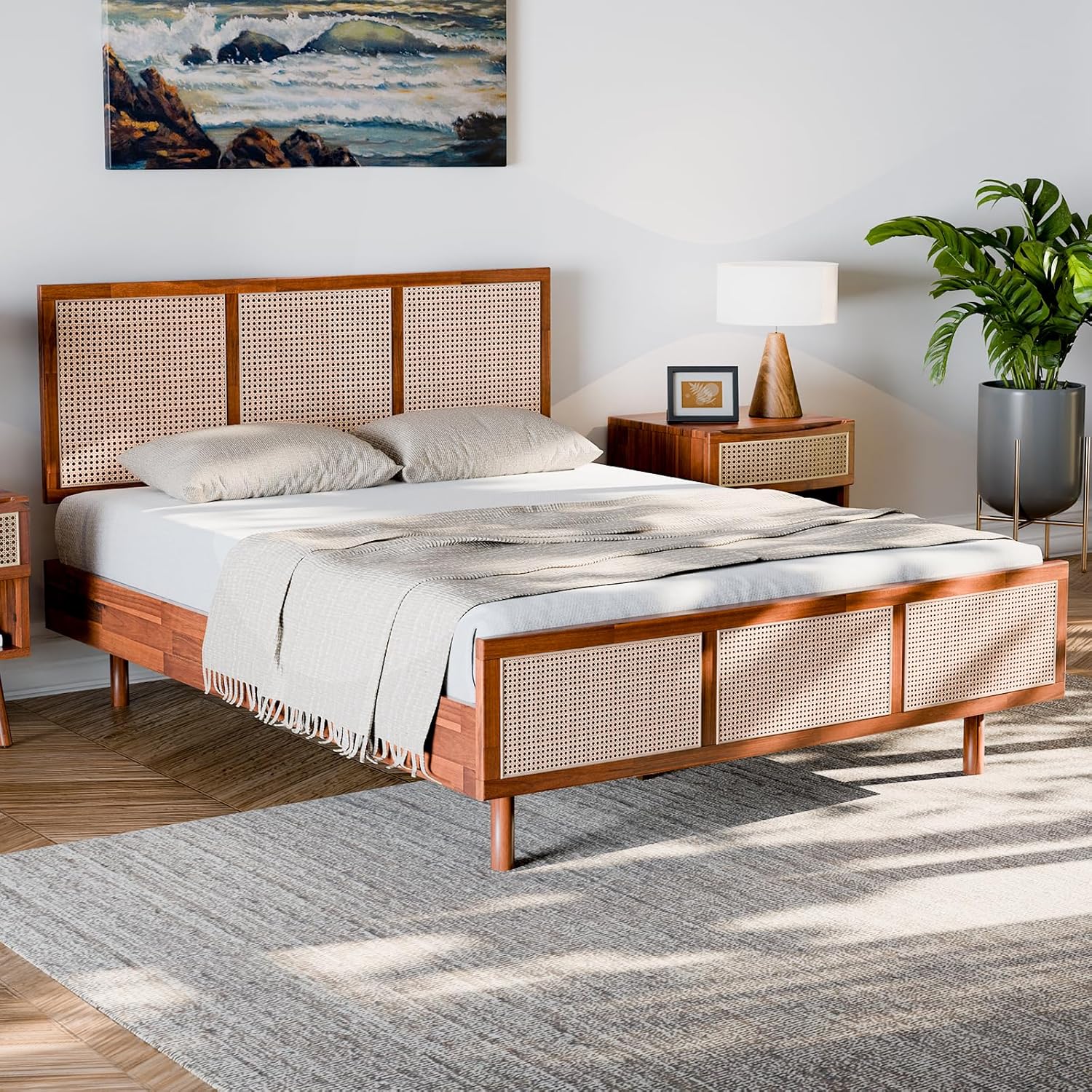 Amazon.com: Bme Nancy Signature Bed Frame, Queen Bed Frame and ...