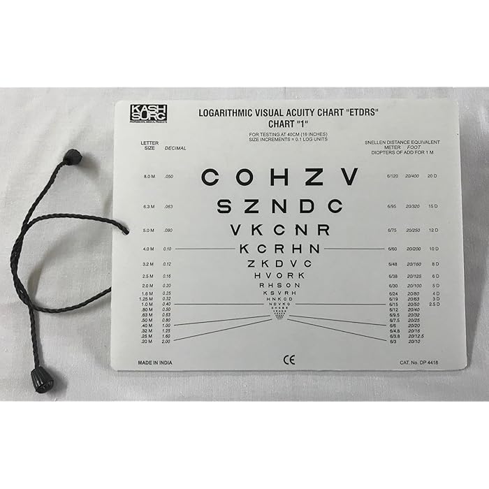 Buy Sloan Letter Near Vision Eye Chart With 16 Inch Cord Online At 