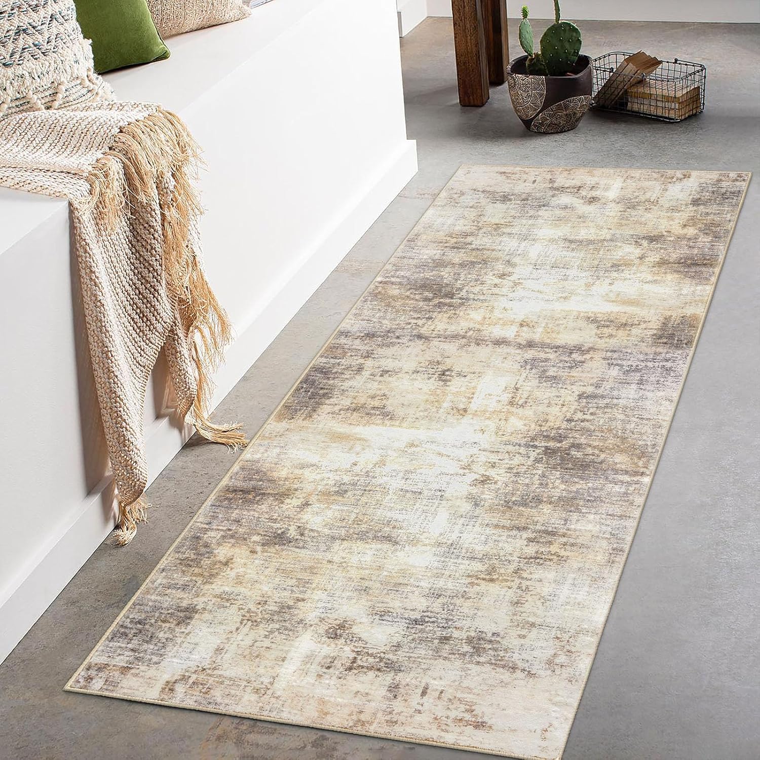 Amazon.com: IOHOUZE Abstract Runner Rug 2x5 Ft Washable Runners for ...