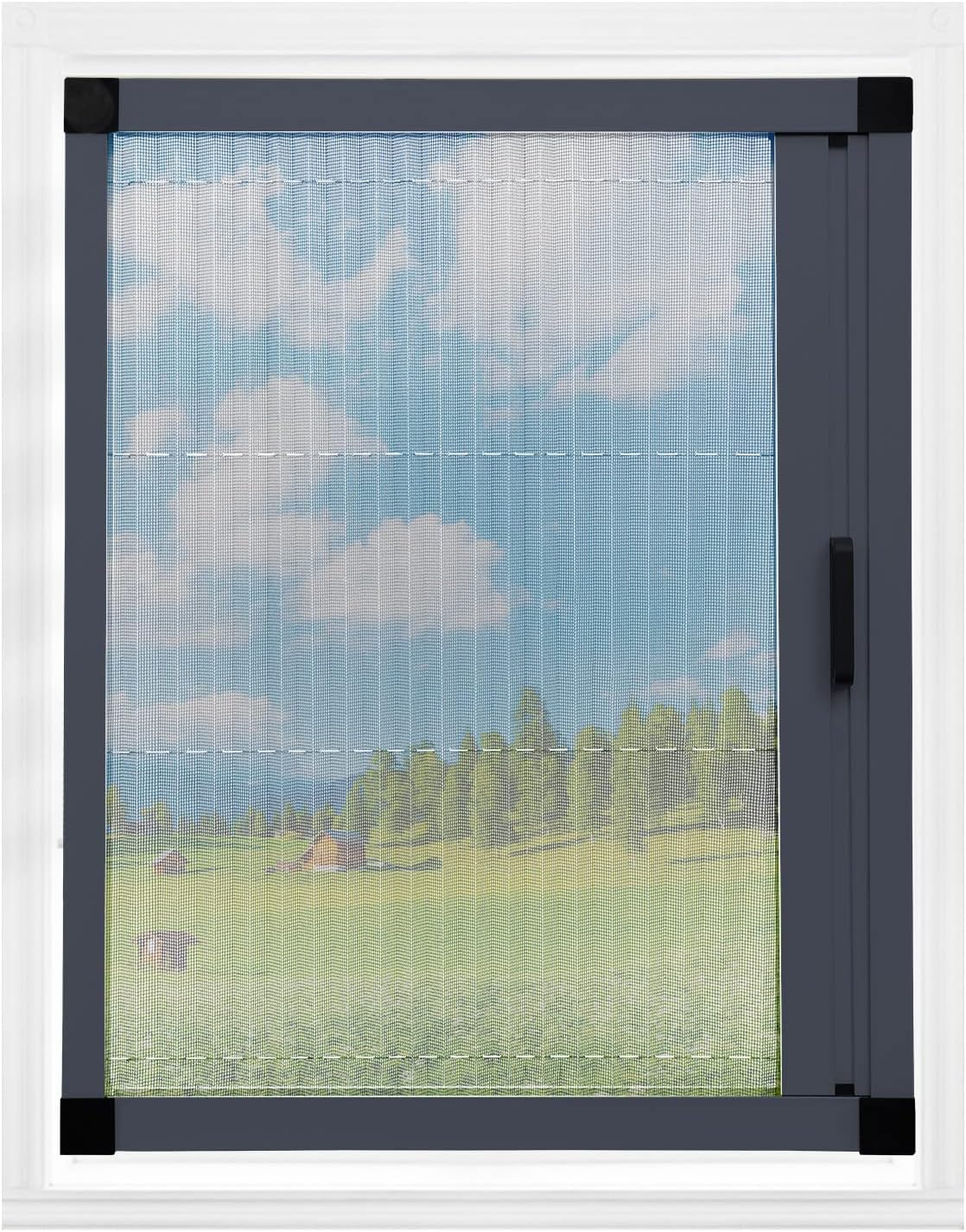 Amazon.com: Makefeile No Drilling Custom Retractable Window Screen ...