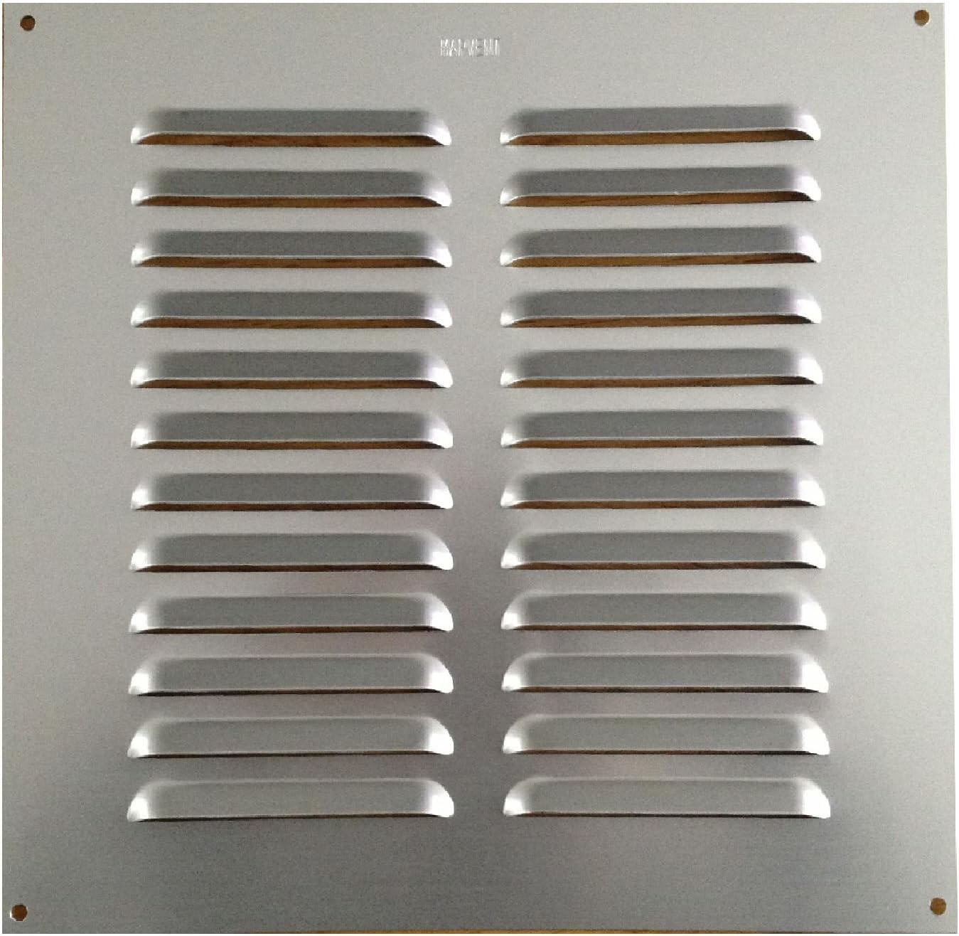 9" x 9" Louvre Air Vent Satin Anodised Aluminium/Metal Chrome Grille ...