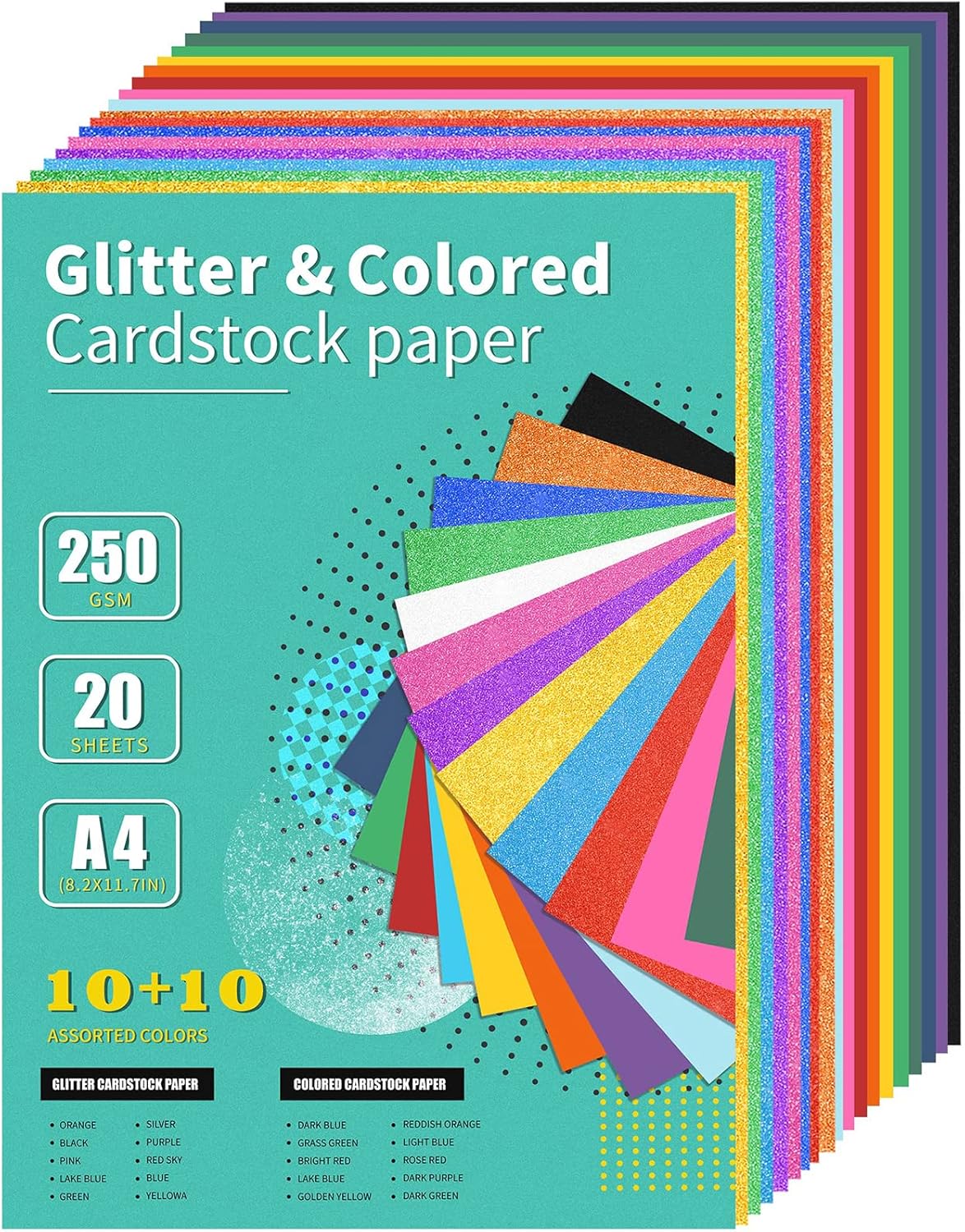 Harmon Wandyer Craft Card Stock A4 Paper- 92lb./250GSM Cover, Colored ...