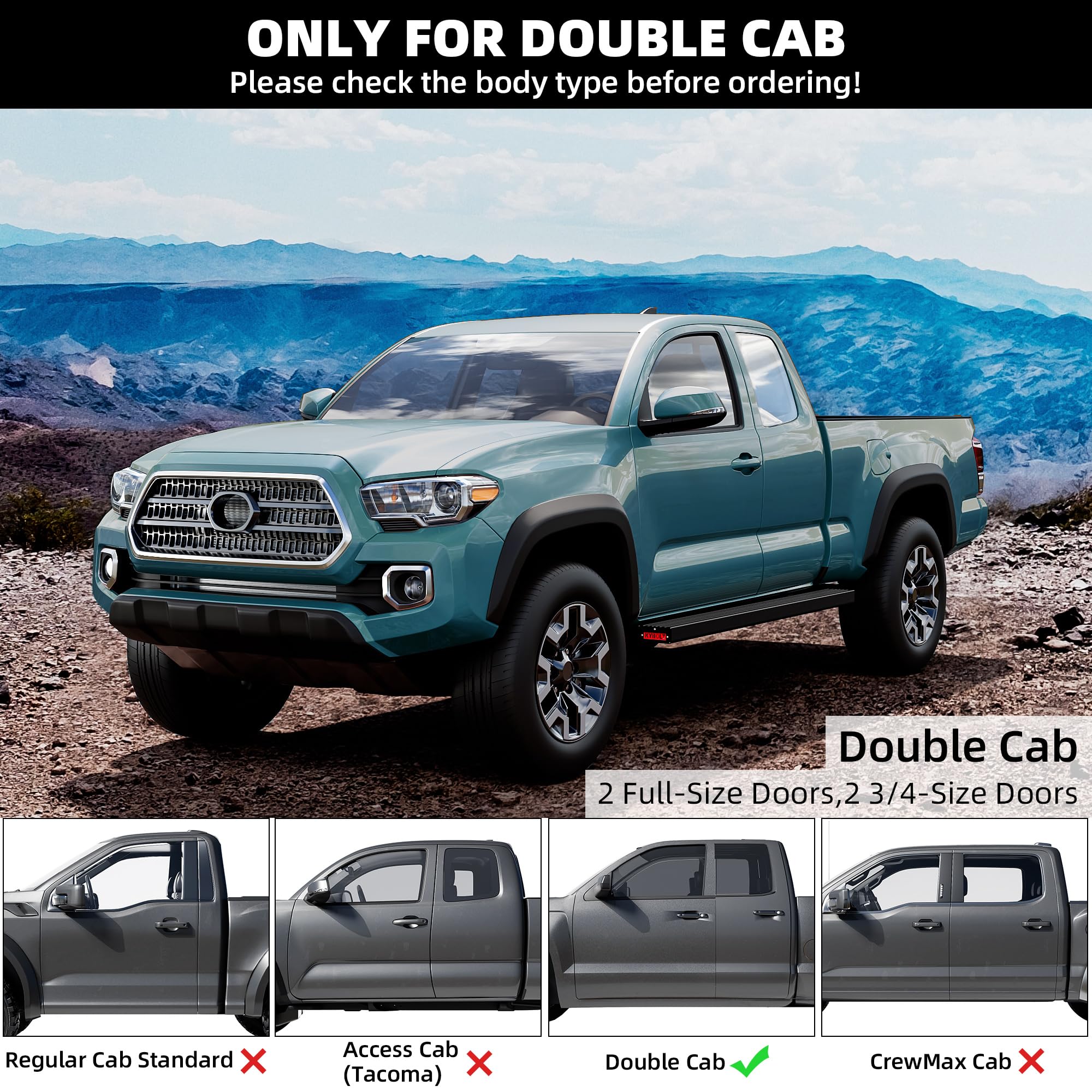 Snapklik.com : KYBOLT Running Boards Compatible