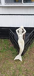 Amazon.com: GRASOLAR 39'' High Mermaid Statue Wall Hanging Big Size ...