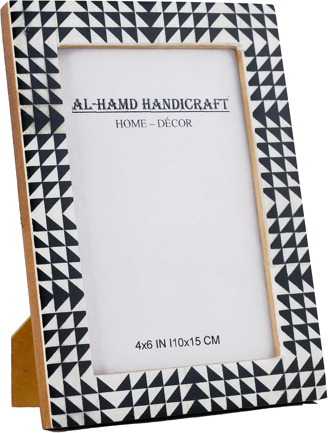 Amazon.com - Al-Hamd Handicraft White Bone Photo Frame Geometric Black ...