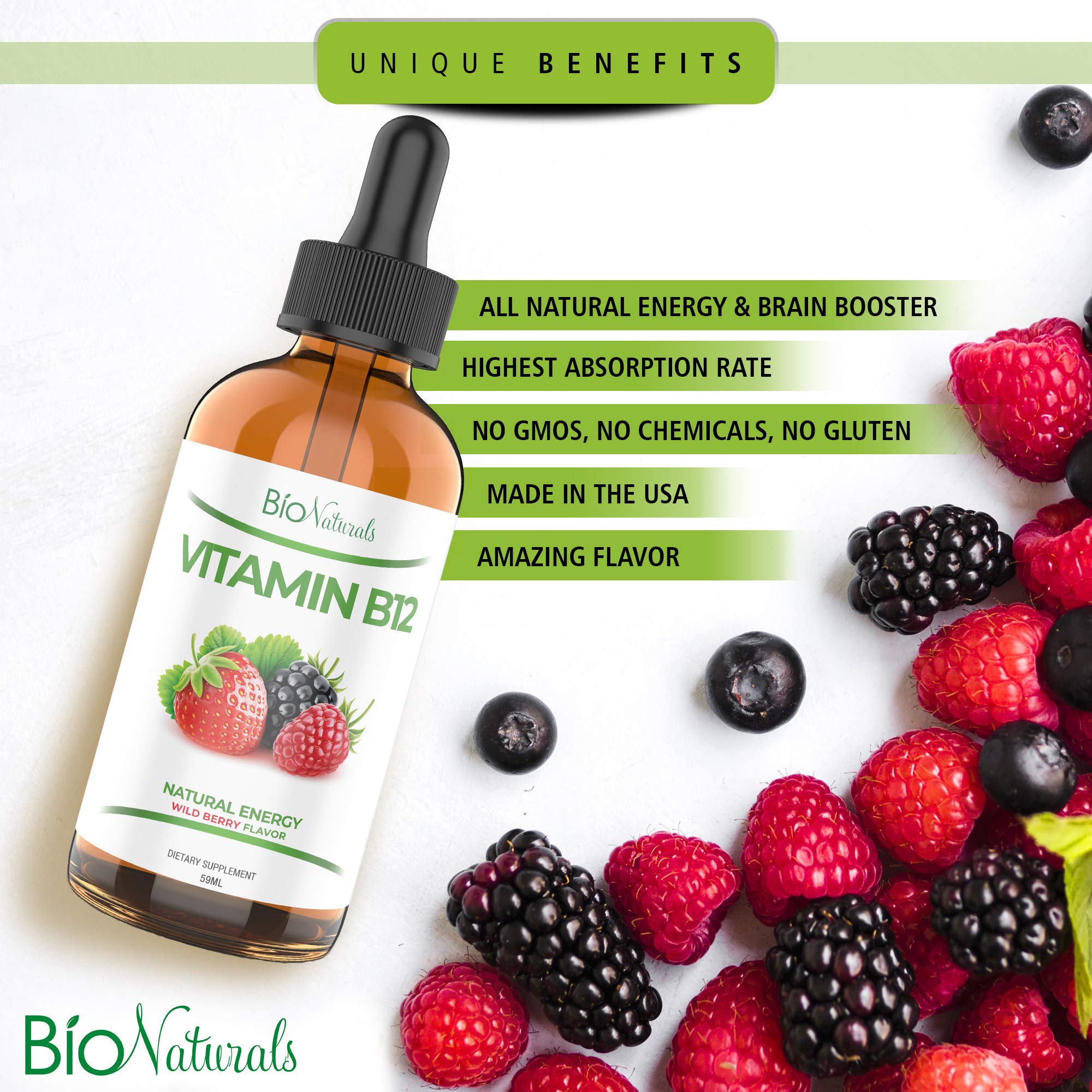 Bio Naturals Vitamin B12 Liquid Drops for Adults & Kid...B07672MRJJ ...
