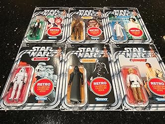 Amazon.com: Star Wars Retro Collection 2019 Assortment Wave 1 (Set of 6 ...