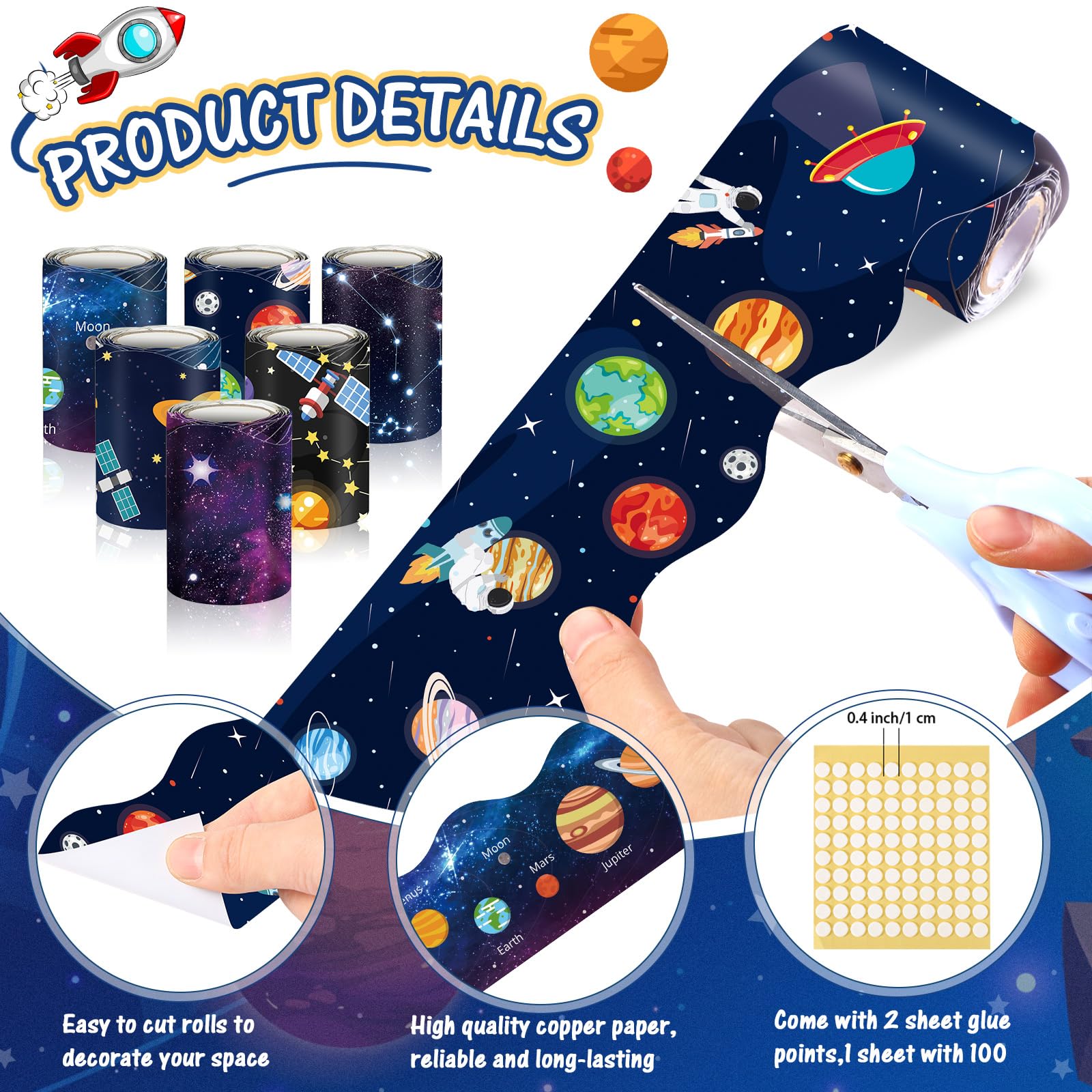 Snapklik.com : 160ft Border For Bulletin Board, Outer Space Classroom ...