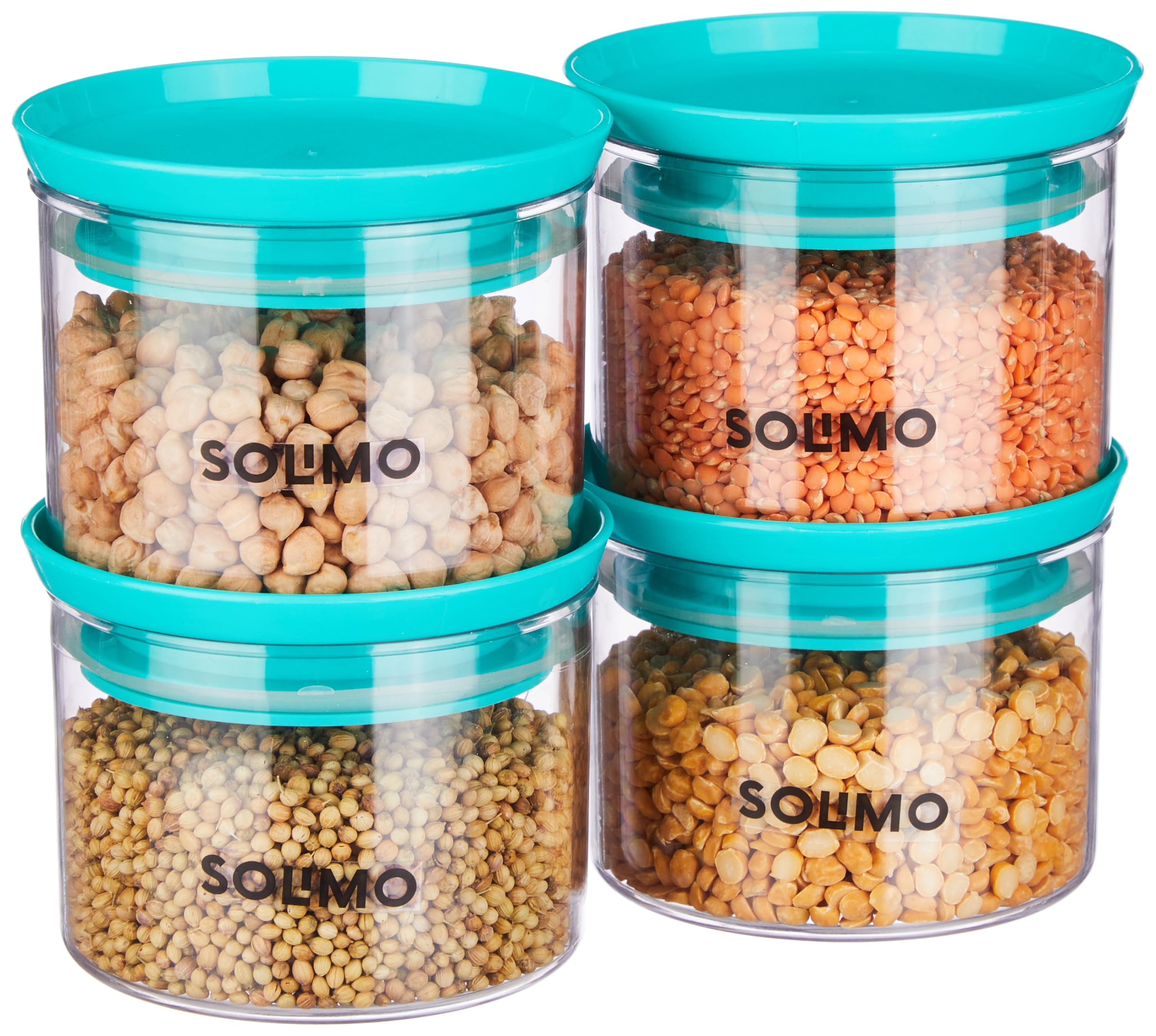 Buy Amazon Brand - Solimo Plastic Storage Jar and Container Set I Air ...