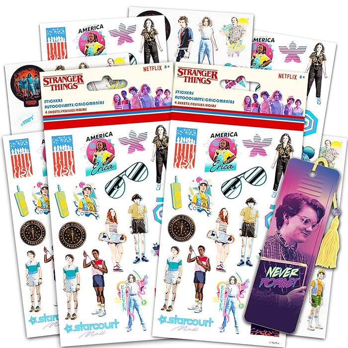 Buy Stranger Things Sticker Set Stranger Things Merchandise -- 8 Sheets ...