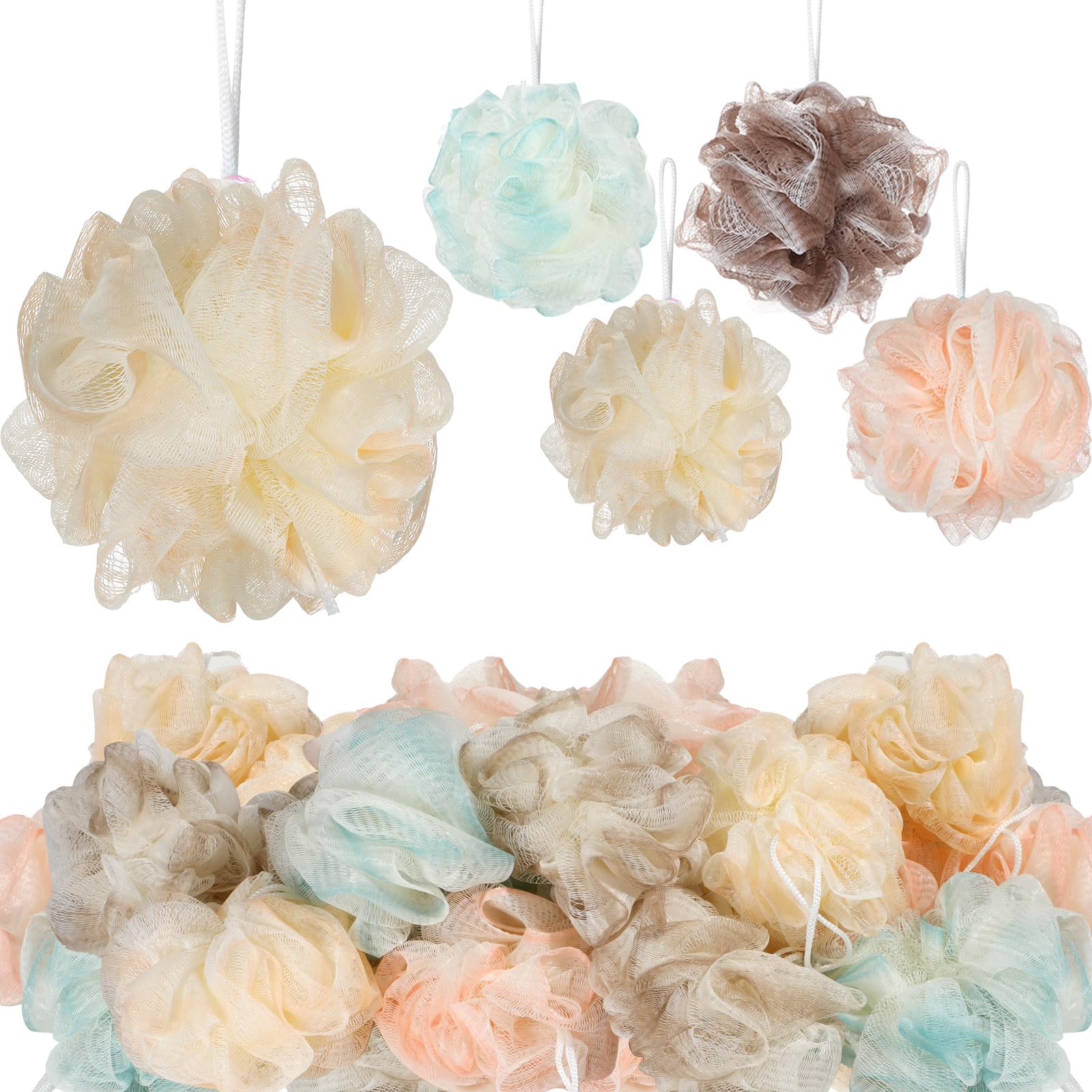 Amazon.com: CHENGU 80 Pcs Loofah Bulk Sponge Bath Sponges for Shower ...