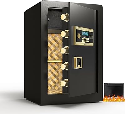 DAYI Biometric Fingerprint Safe Box, 2.0 Cubic Feet Home Safes with ...