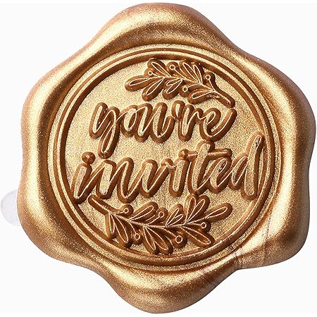 Amazon.com: Yoption You're Invited Wax Seal Stickers, 50 Pack Envelope ...