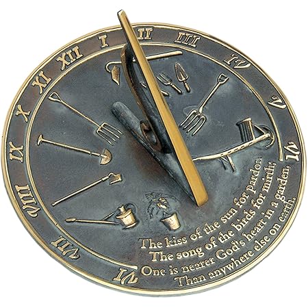 Amazon.com : Rome RM2345 Brass Father Time Sundial with Verdigris ...