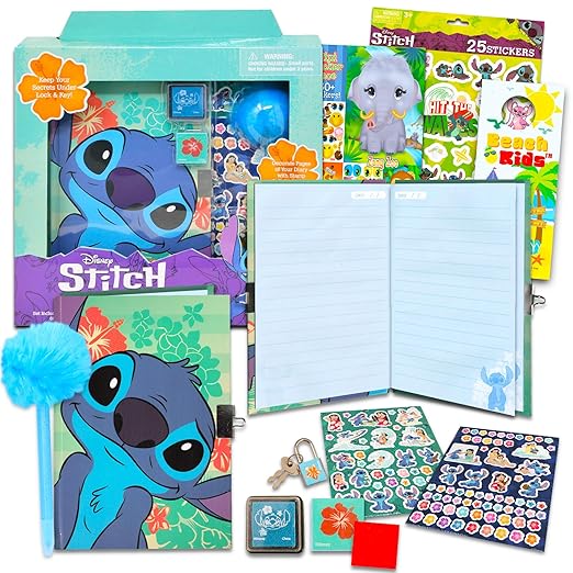 Lilo and Stitch Secret Diary Set for Kids - 3 Pc Bundle with Disney ...