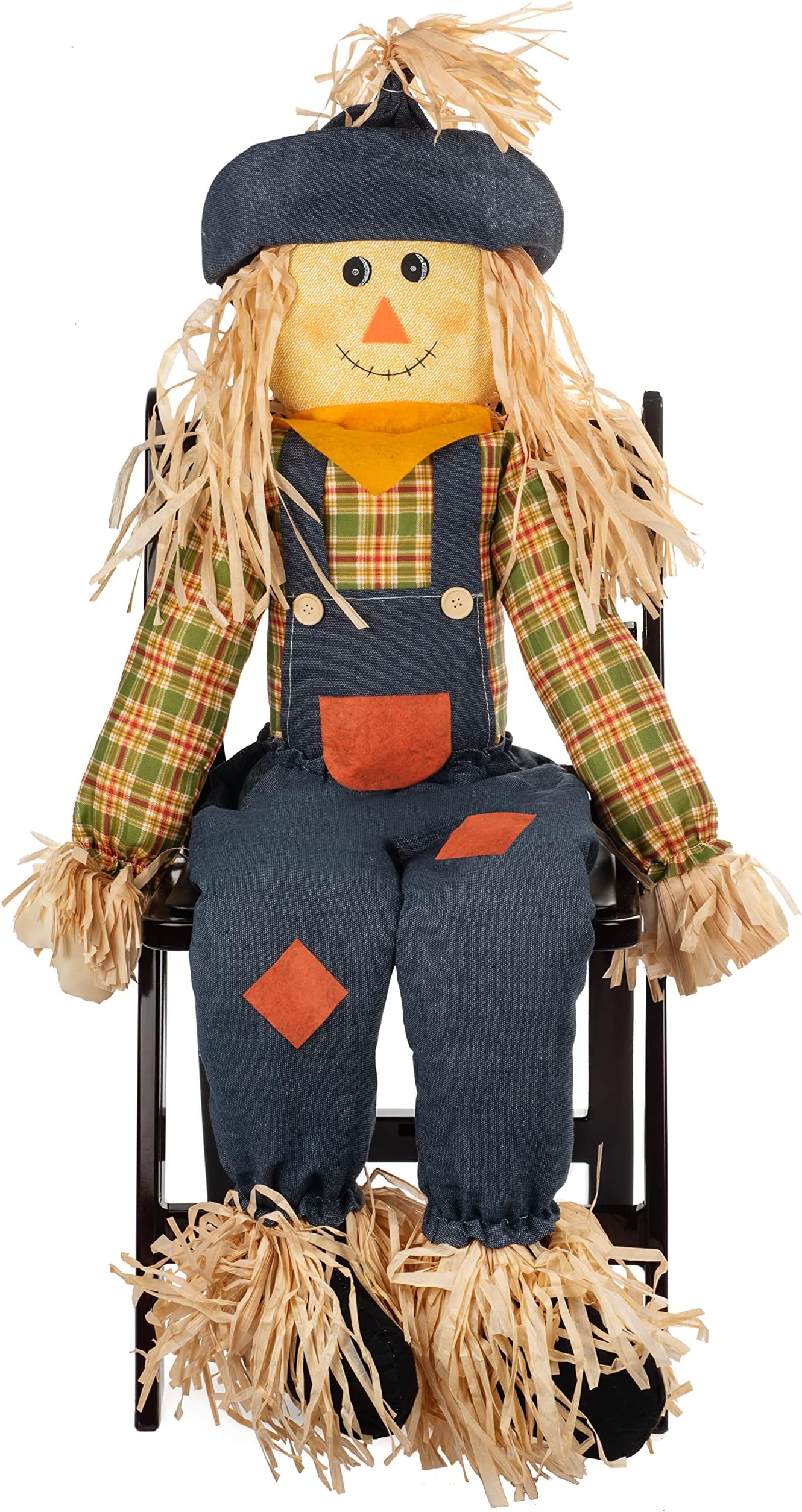 Amazon.com: RZ Express Studios 63"& 60" Scarecrow Large Sitting Couple ...