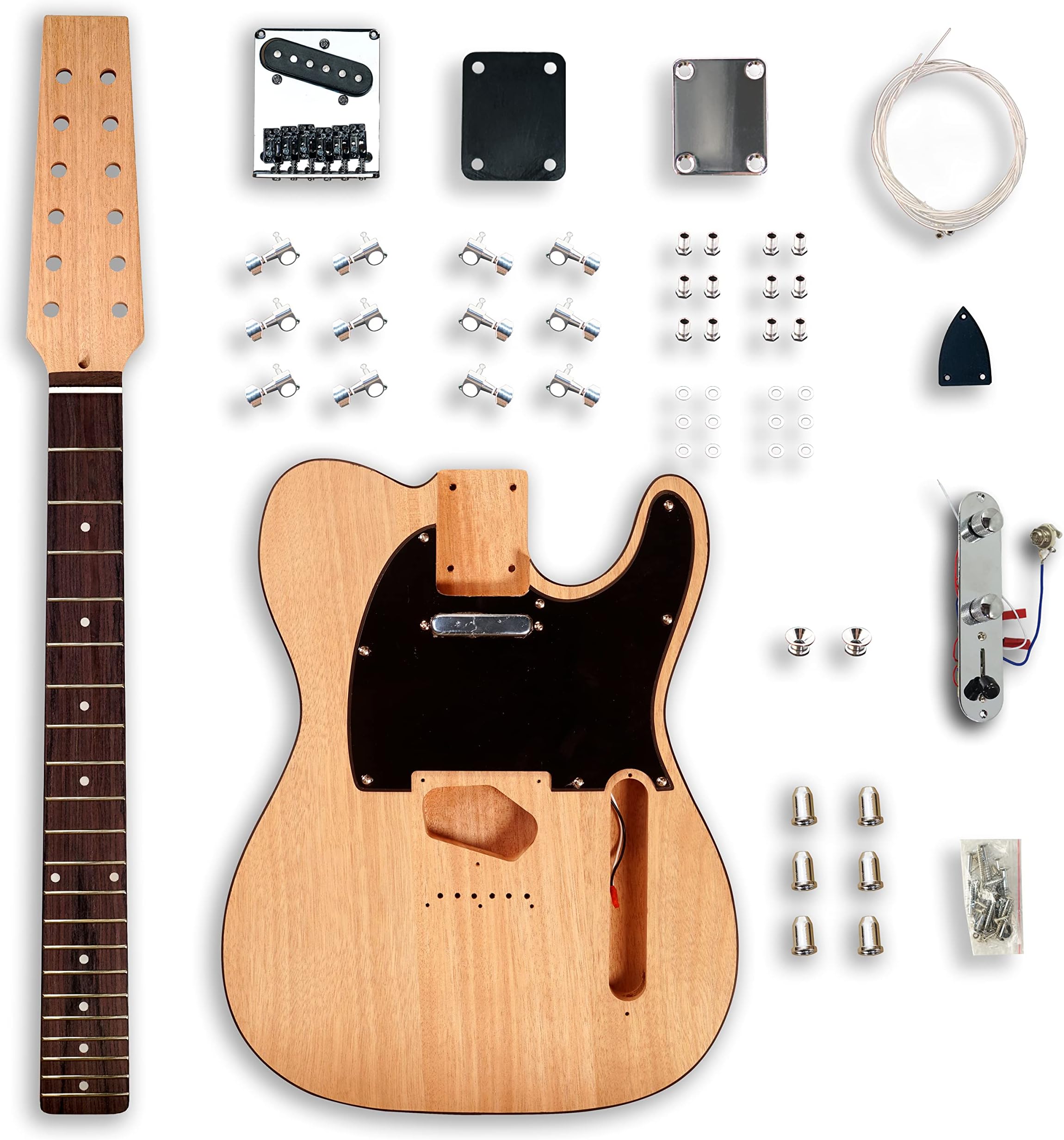 Amazon.com: BexGears DIY 12 String Electric Guitar Kits Mahogany Body ...