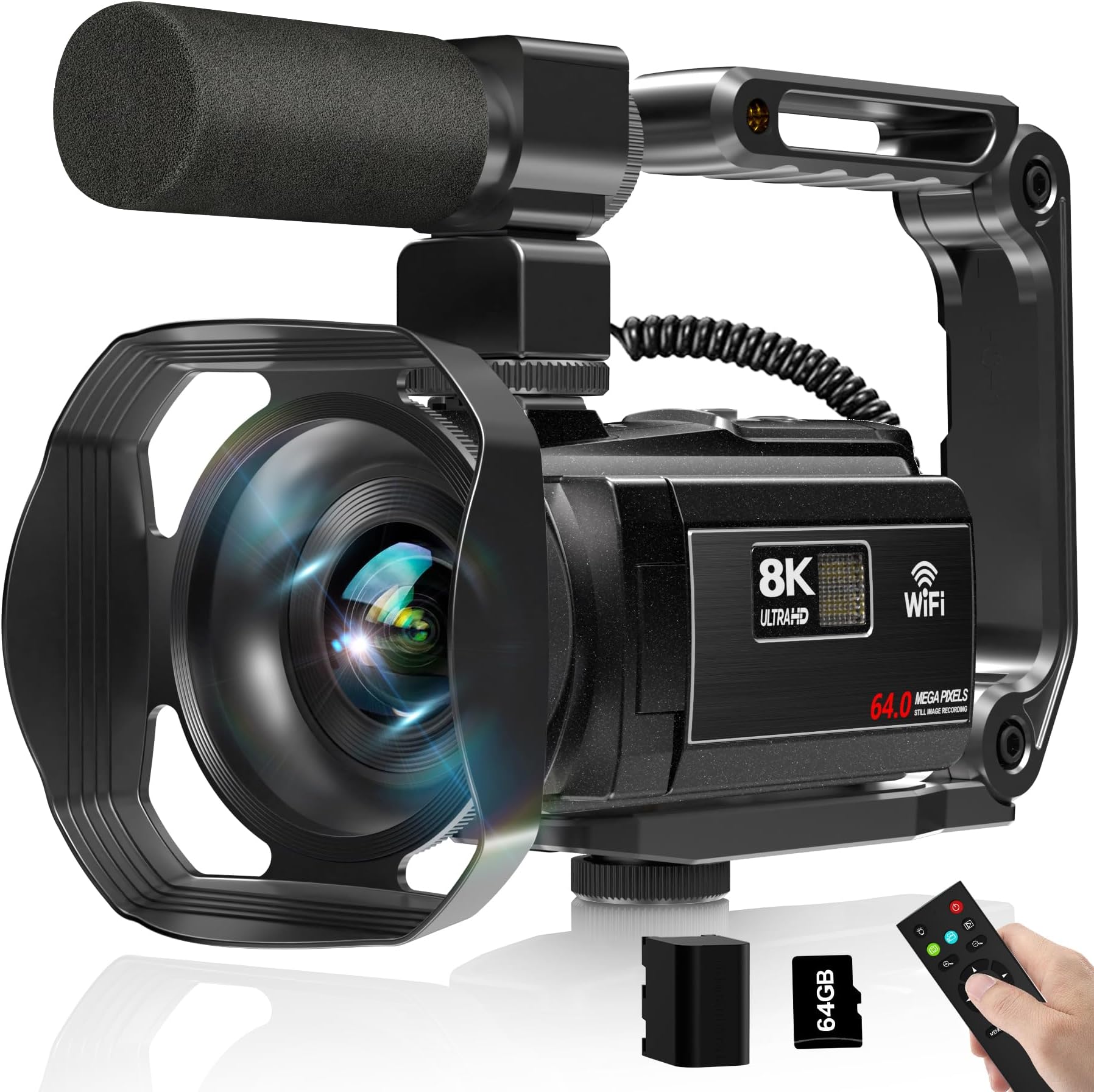 Amazon.com : MURAUX 8K Camcorder 48MP 15FPS UHD WiFi Vlogging Camera Plus 8K 64MP Video Camera ...