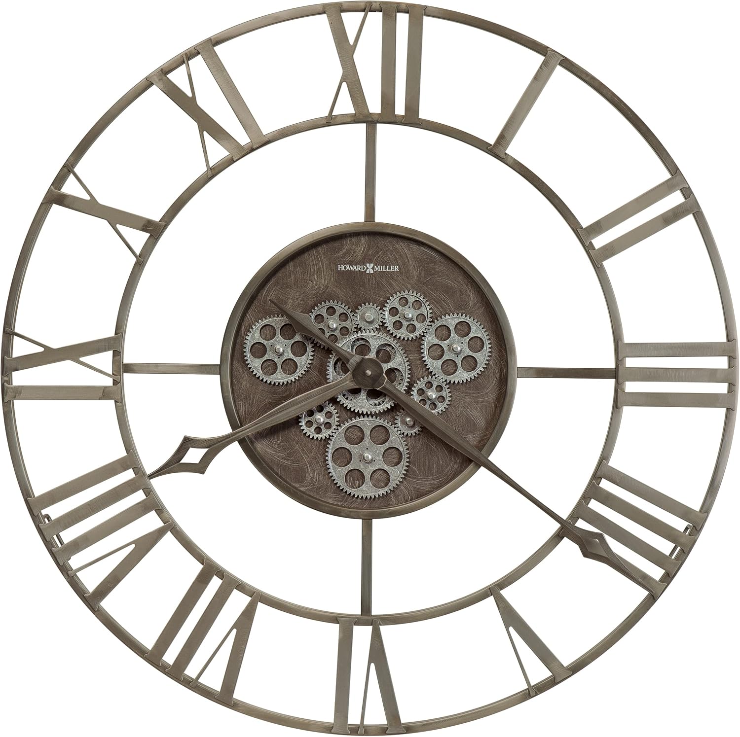 Amazon.com: Howard Miller Laken Metal Wall Clock 625-784 – Aged Silver ...