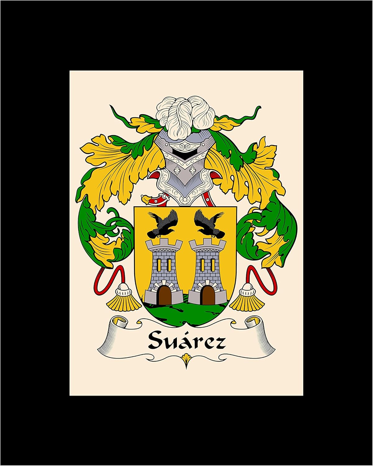 Amazon.com: Carpe Diem Designs Suarez Coat of Arms/Suarez Family Crest ...