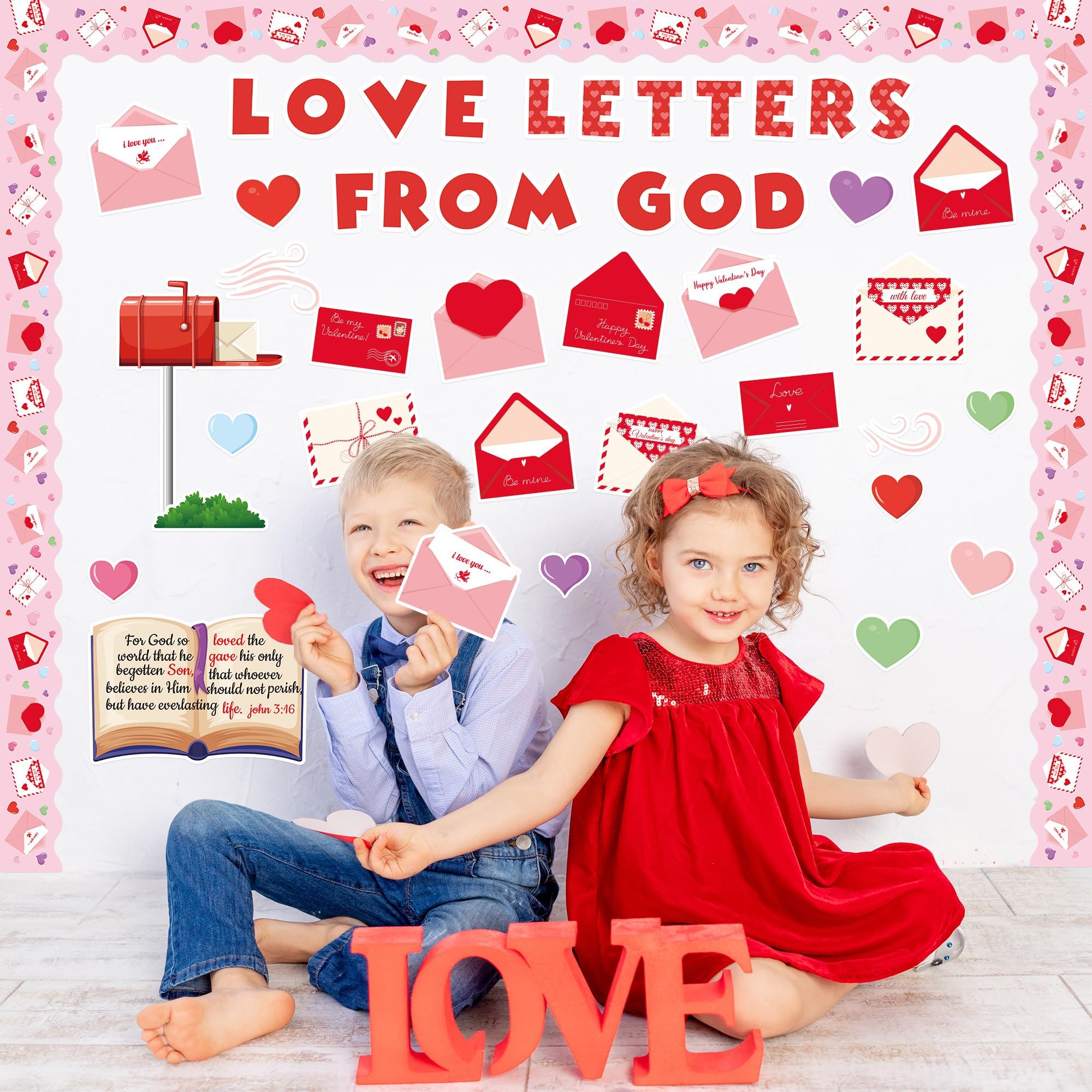 Snapklik.com : Valentines Day Letters Love Cutouts - 119Pcs Happy ...
