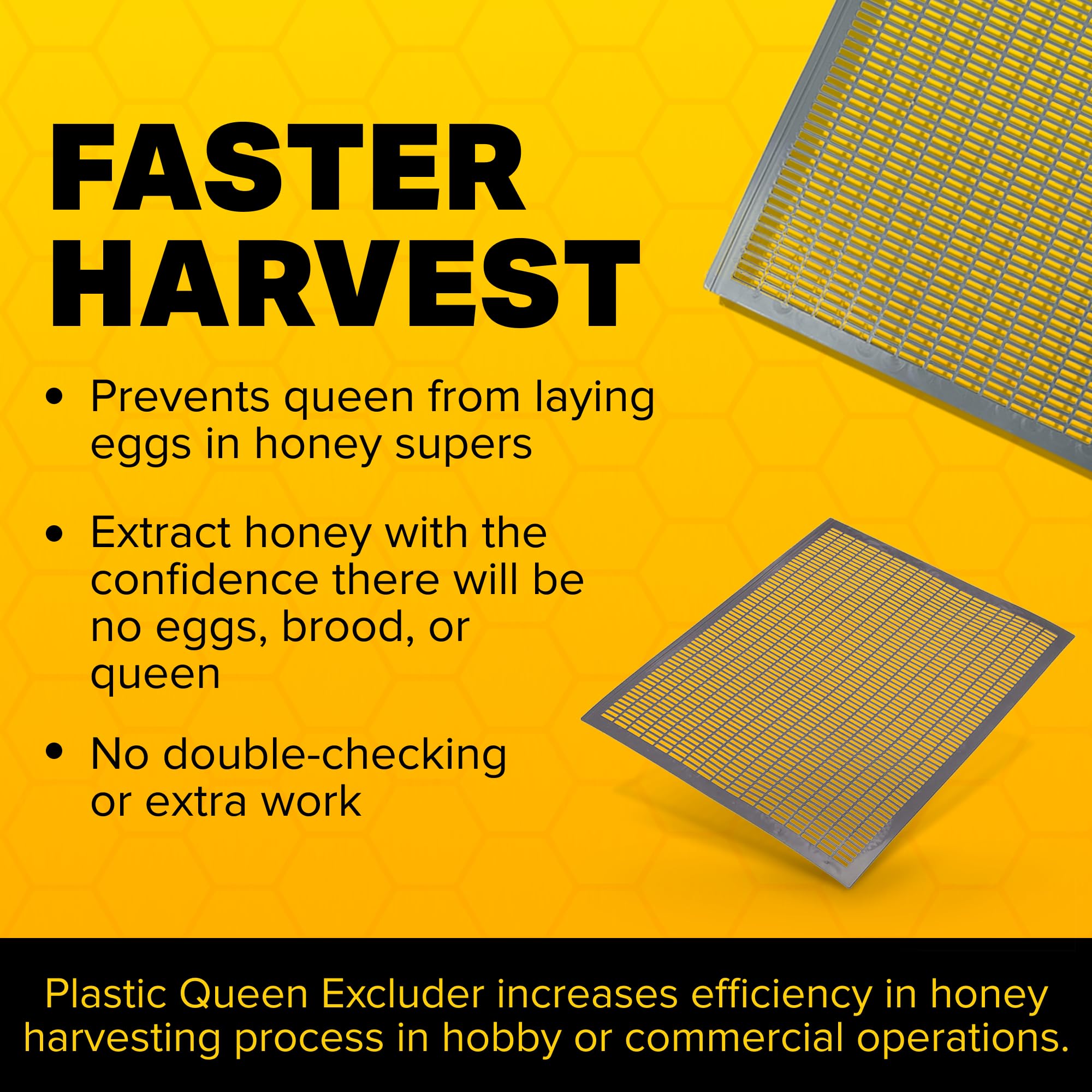 Snapklik.com : Plastic Queen Excluder, Fits 10 Frame Langstroth ...