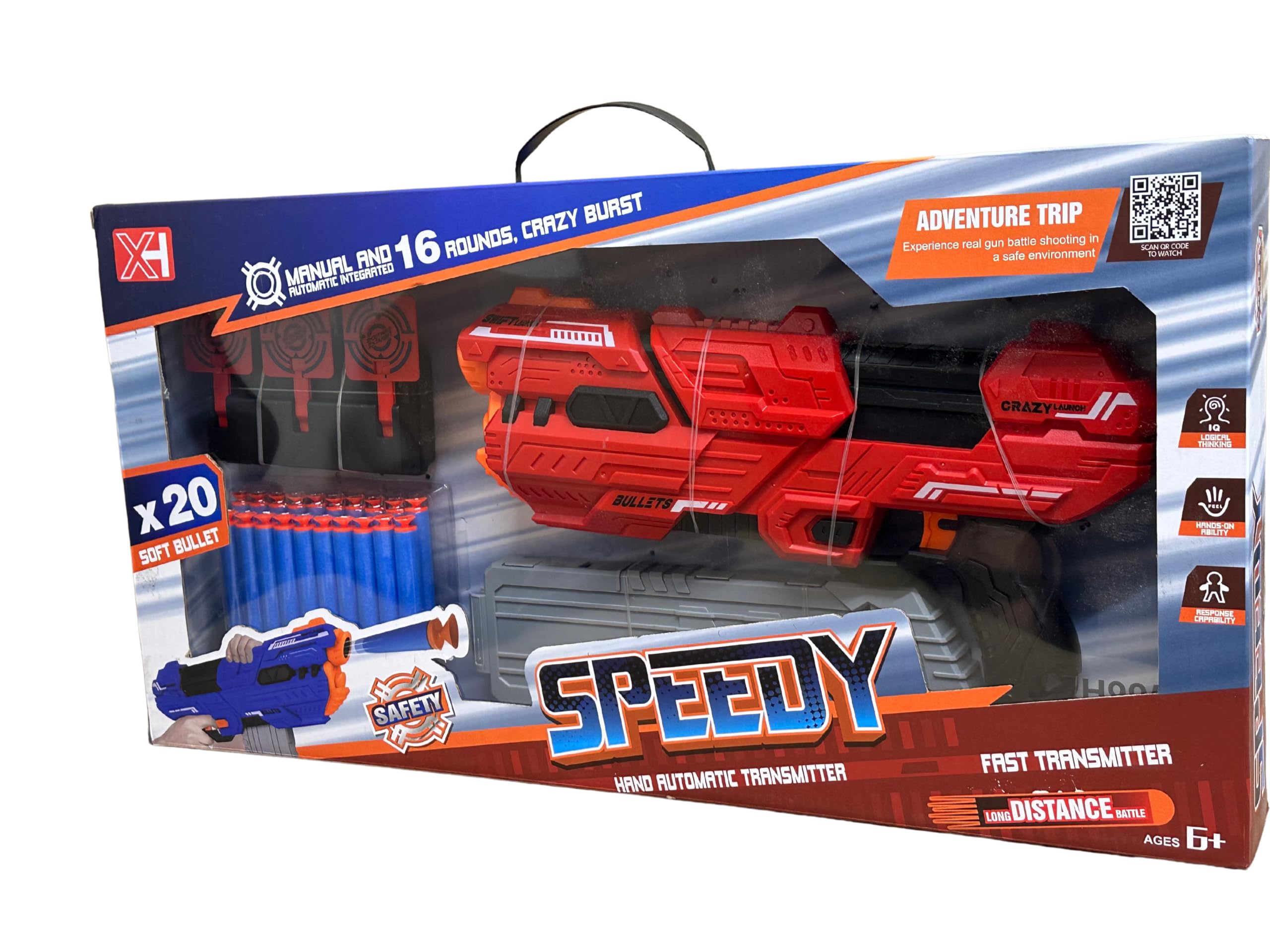 Buy SuprillsKids Hot Fire Shooting Blaster Soft 20 Darts Fire Toy with ...