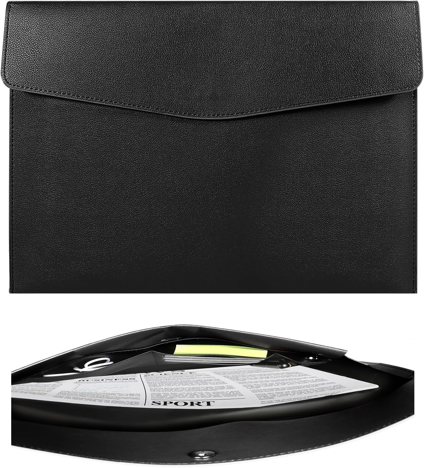 Amazon.com : TESRAB Leather Document File Folder Premium Soft PU ...