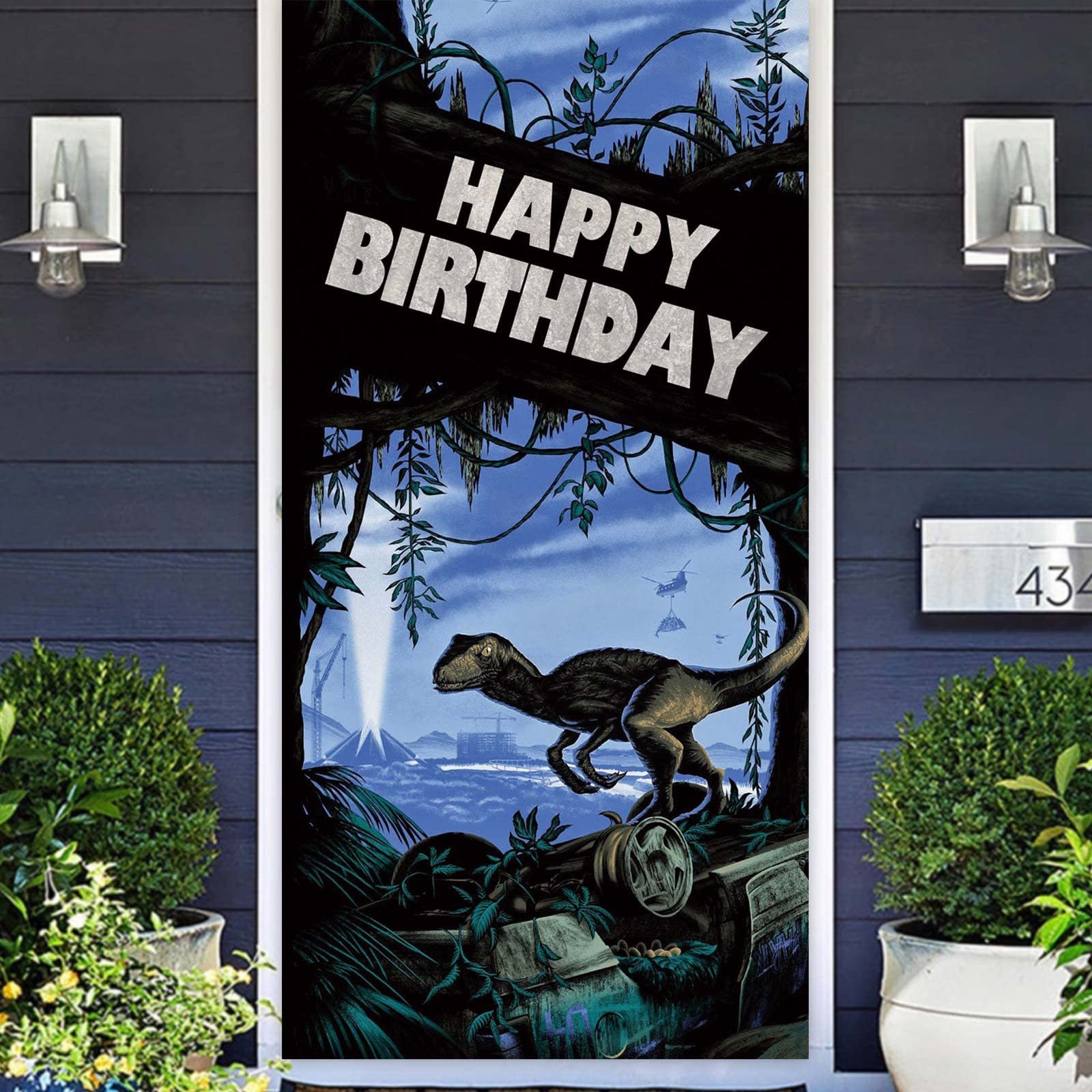 Buy Velociraptor Utahraptor Tyrannosaurus Rex Dinosaur Banner Backdrop ...