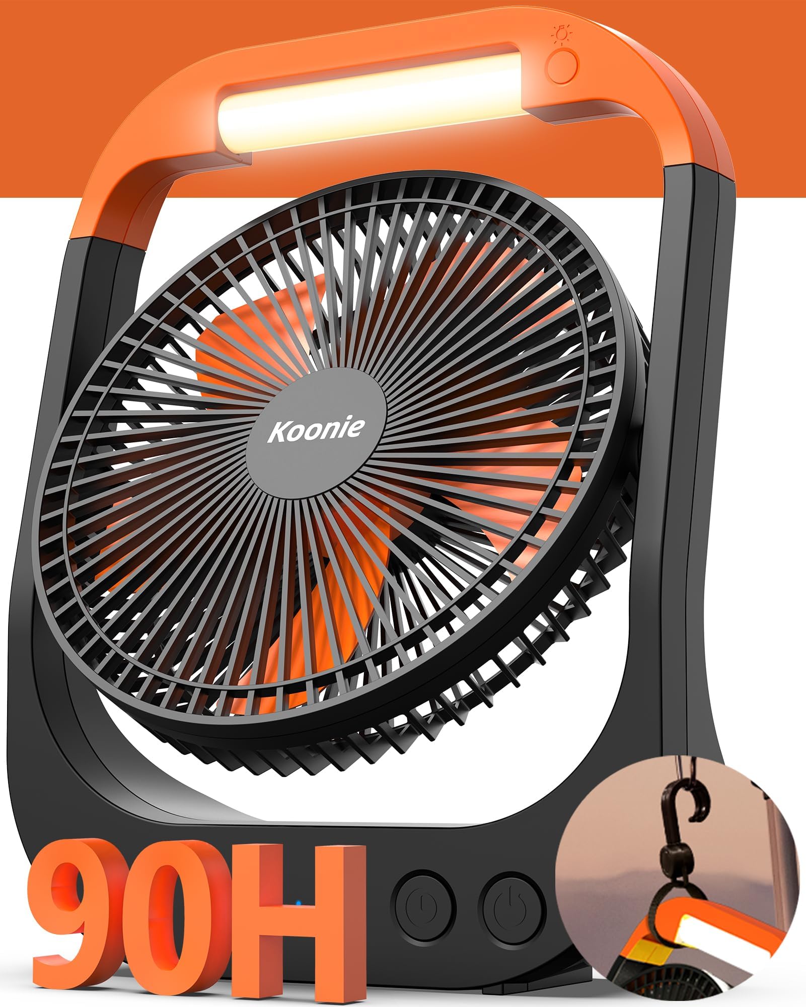 Amazon.com: ITEHIL Portable Solar Fan Rechargeable for Camping,10000mAh ...