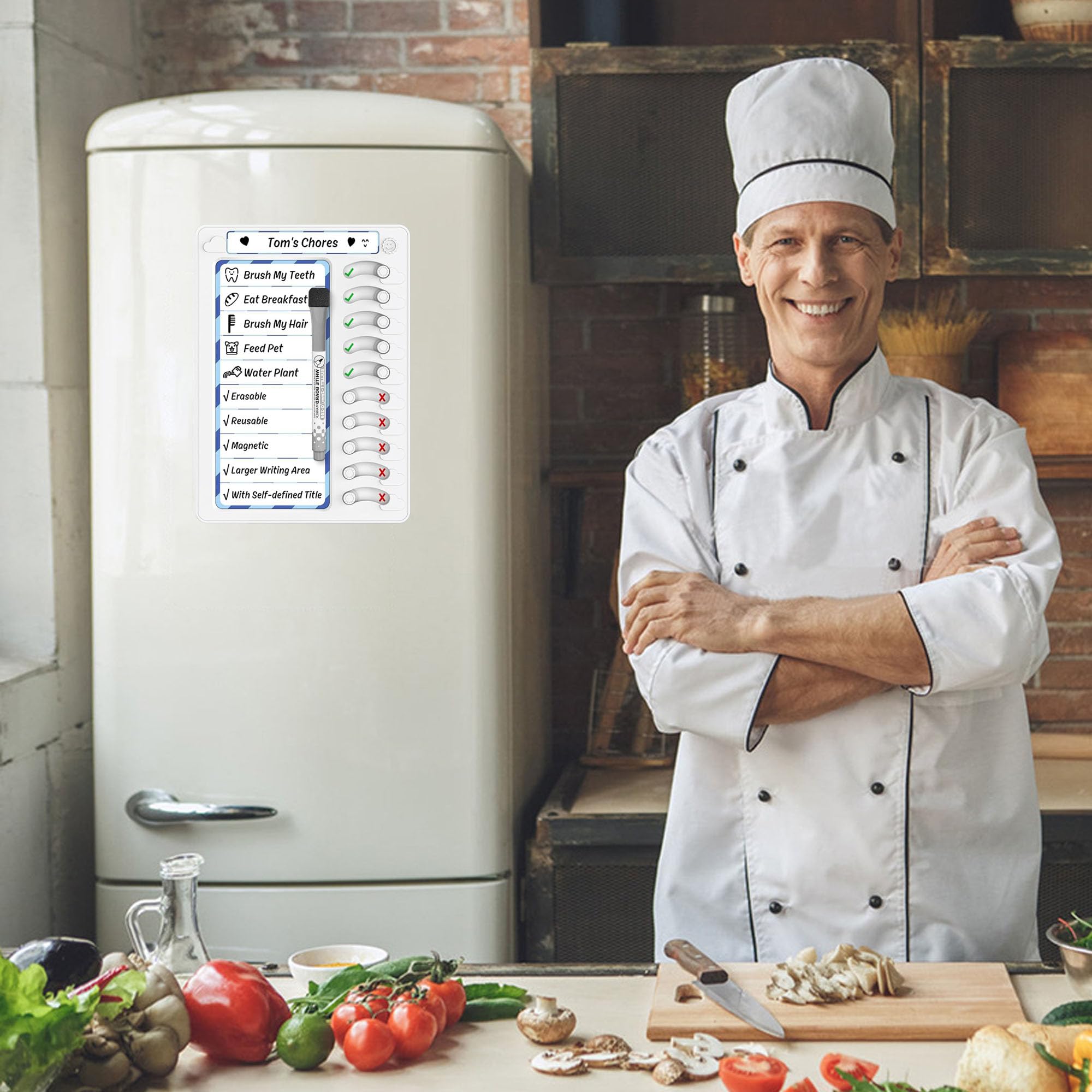 Snapklik.com : Whiteboard Chore Chart, Checklist Board, Reusable to-Do ...