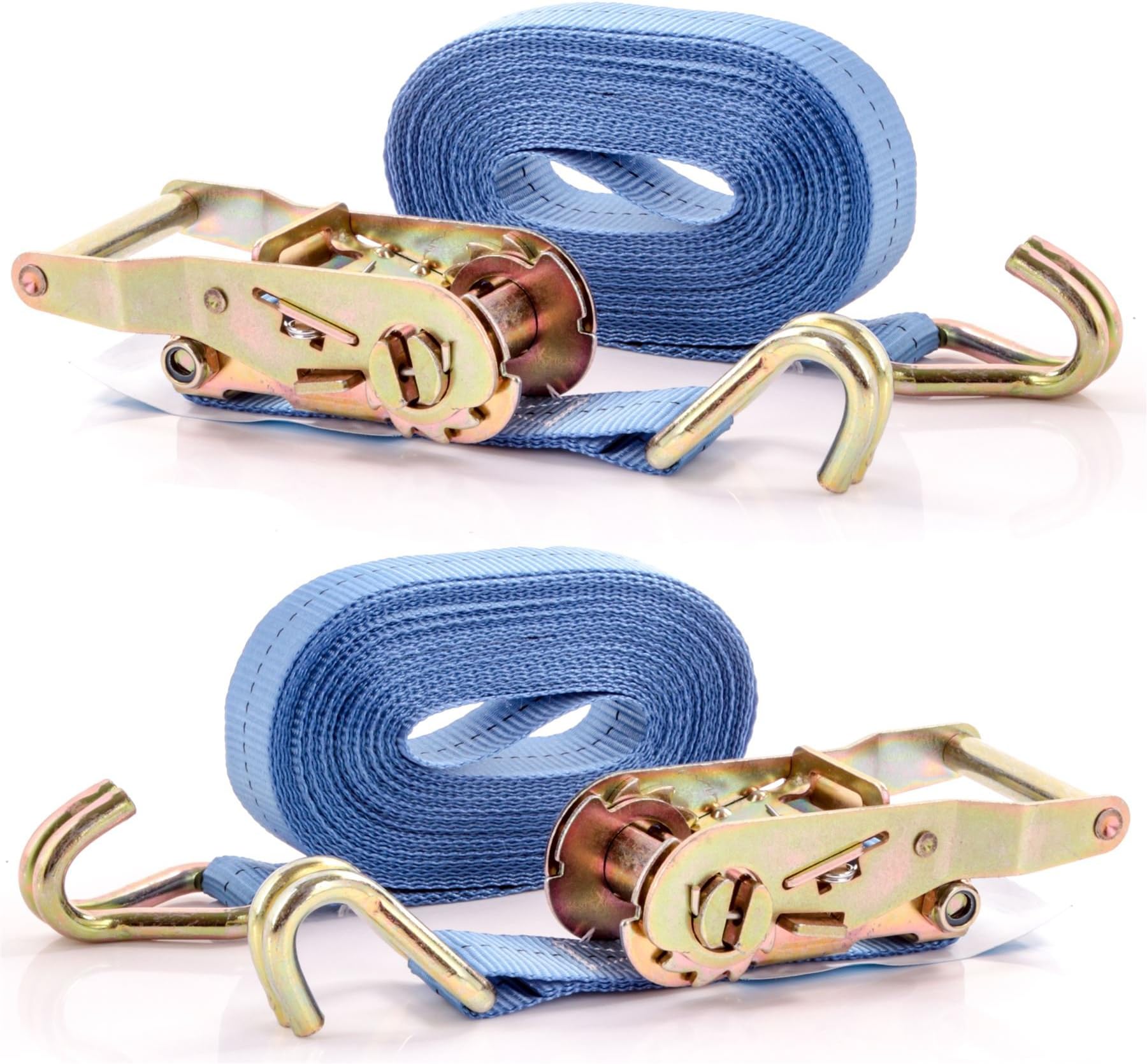 2x Heavy Duty 8 Meter X 50Mm Ratchet Tie Down Strap Lorry Lashing ...