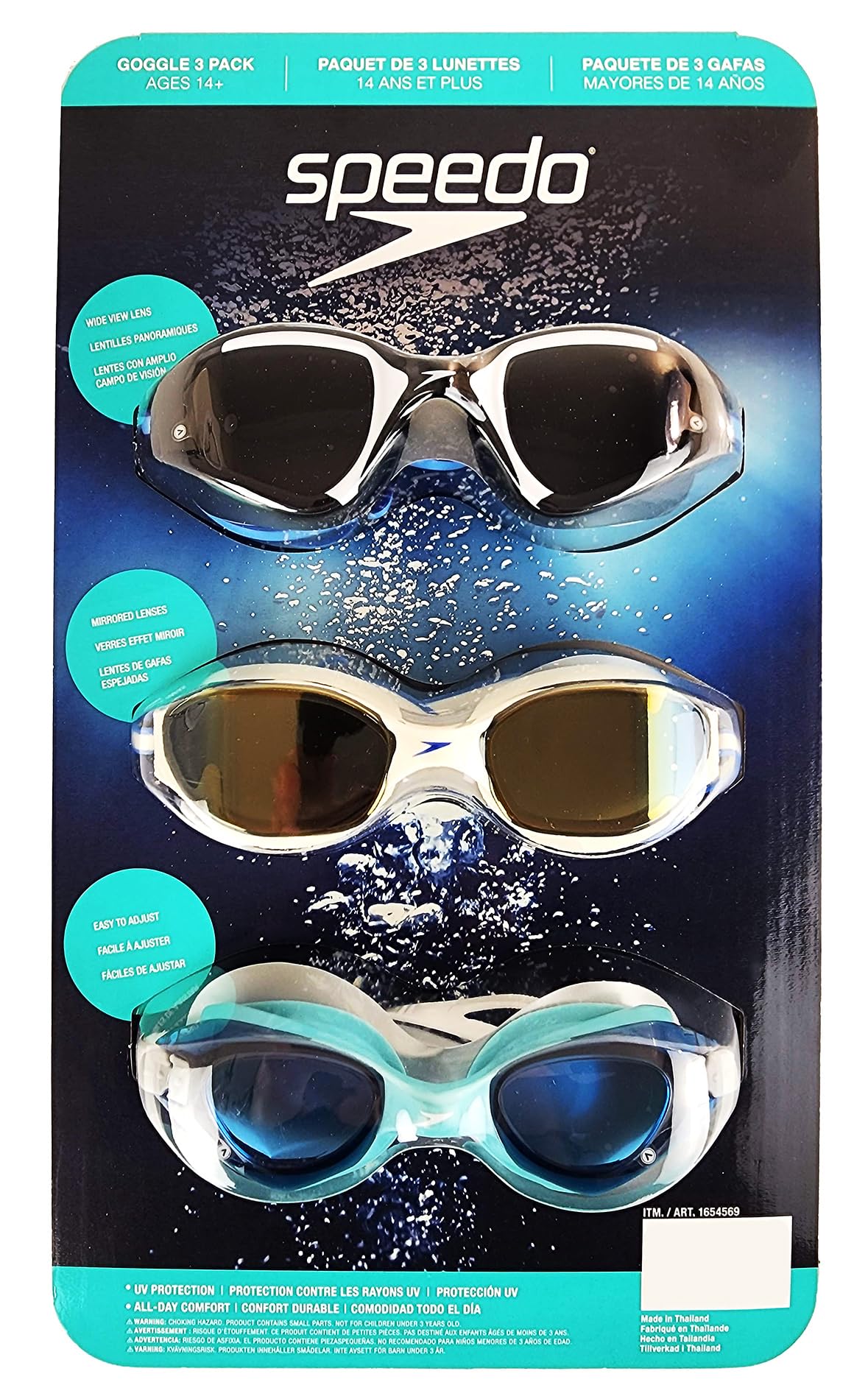 Speedo - Adult Swim Goggles, 3 Pack : Amazon.ca: Clothing, Shoes ...