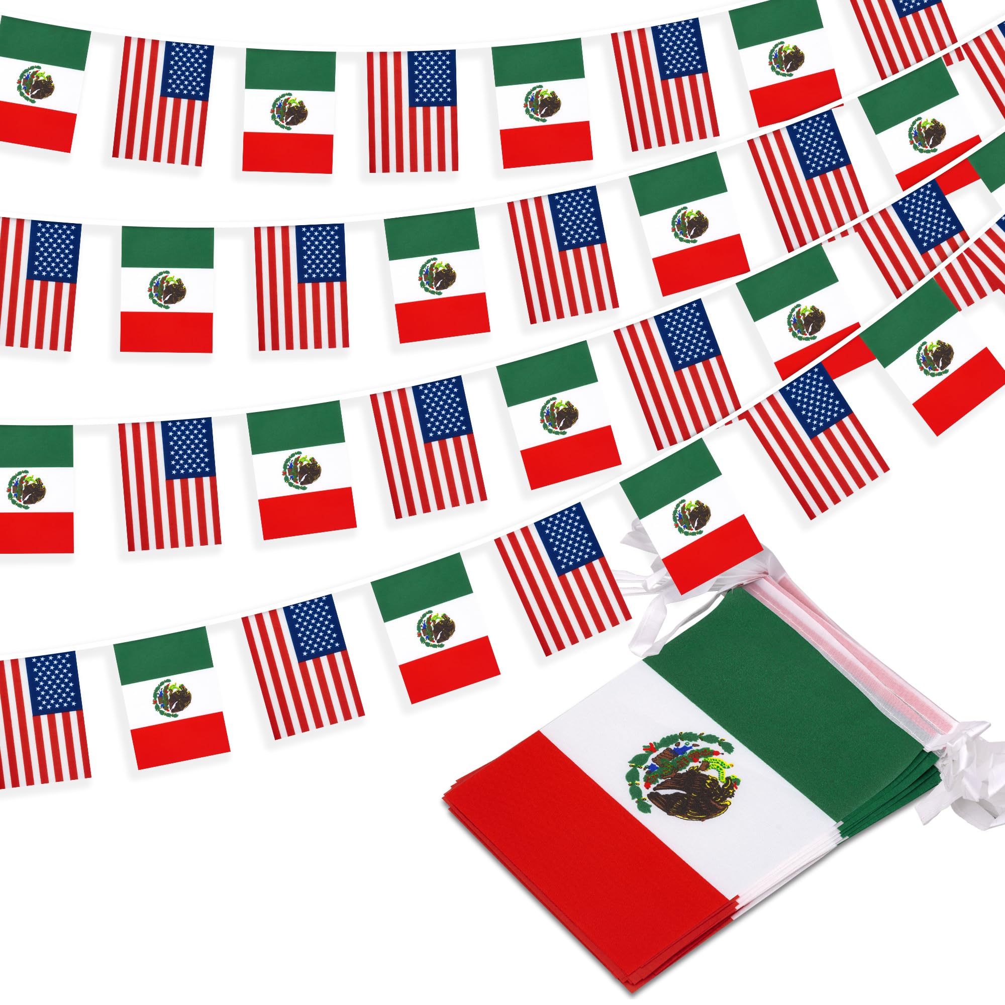 Amazon.com : American and Mexican Friendship String Flag Pennant Banner ...